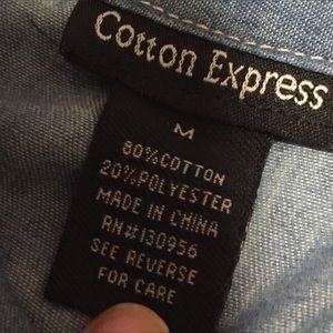 Cotton Express | Tops | Cotton Express Denim Shirt | Poshmark